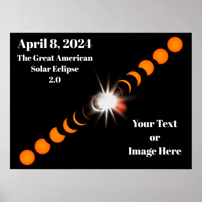 2024 Total Solar Eclipse Poster | Zazzle