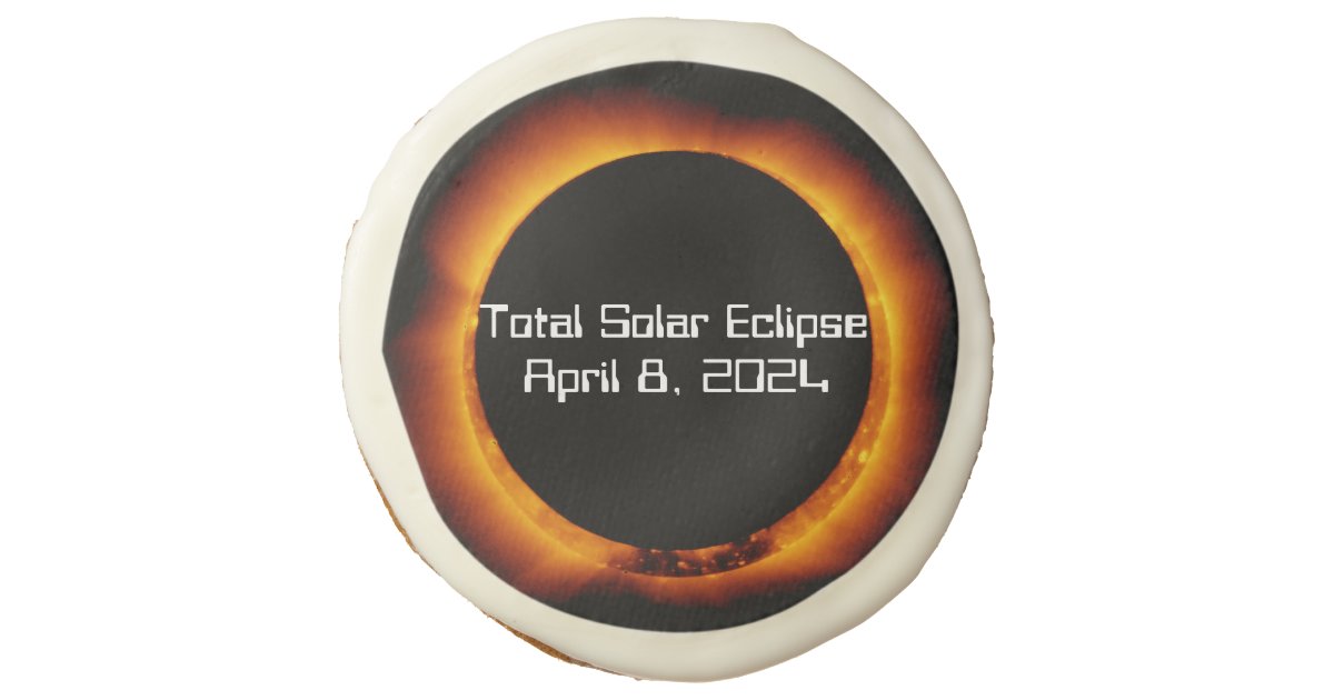 2024 Total Solar Eclipse Sugar Cookie | Zazzle
