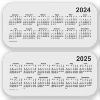2024 Transparent 2025 Calendar by Janz Sticker | Zazzle