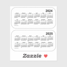 2024 Transparent 2025 Calendar by Janz Sticker | Zazzle