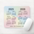 2025-2026 Rainbow Cloud School Calendar by Janz Mouse Pad | Zazzle