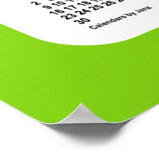 2025-2026 Yellowgreen School Calendar by Janz Poster | Zazzle