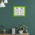 2025-2026 Yellowgreen School Calendar by Janz Poster | Zazzle