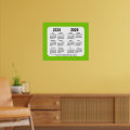 2025-2026 Yellowgreen School Calendar by Janz Poster | Zazzle
