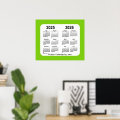 2025-2026 Yellowgreen School Calendar by Janz Poster | Zazzle