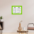 2025-2026 Yellowgreen School Calendar by Janz Poster | Zazzle