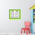 2025-2026 Yellowgreen School Calendar by Janz Poster | Zazzle