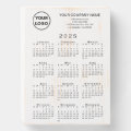 2025 Calendar Business Logo Text on White Wooden Box Sign | Zazzle