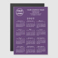 2025 Calendar Business Logo Text Purple Magnet | Zazzle