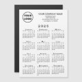 2025 Calendar Business Logo Text White Magnet Card | Zazzle
