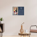 2025 Calendar Custom Photo Monogram Name Navy Blue Poster | Zazzle