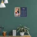 2025 Calendar Custom Photo Monogram Name Navy Blue Poster | Zazzle