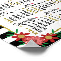 2025 Calendar Year Preppy Floral Stripes | Photo Poster | Zazzle