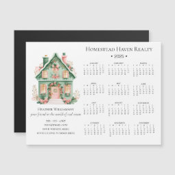 2025 Charming Real Estate Magnetic Calendar | Zazzle