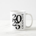 2025 Graduate Trendy Black Graduation Coffee Mug | Zazzle