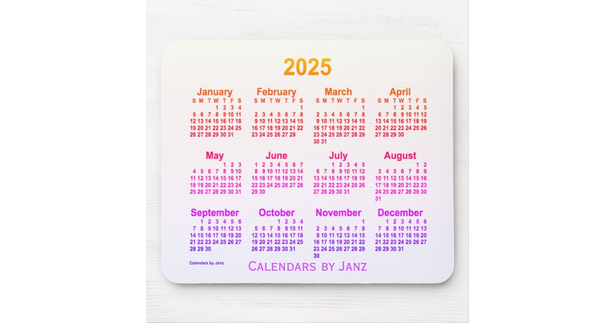 2025 Ipanema Smoke Calendar by Janz Mouse Pad | Zazzle