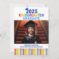 2025 Kindergarten Custom Kids Photo Graduation Announcement | Zazzle