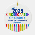 2025 Kindergarten Graduate Cute Custom Graduation Ceramic Ornament | Zazzle