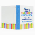 2025 Kindergarten Graduation Cute Customizable 3 Ring Binder | Zazzle