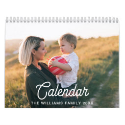 2025 Modern Create Your Own Custom Family Photo Calendar | Zazzle