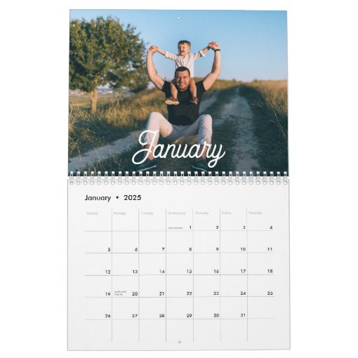 2025 Modern Create Your Own Custom Family Photo Calendar | Zazzle