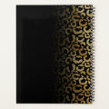 2025 Personalized Black Gold Leopard Spots Planner | Zazzle