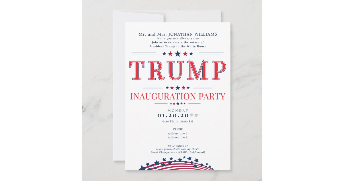 2025 President Donald Trump Inauguration Party Invitation | Zazzle