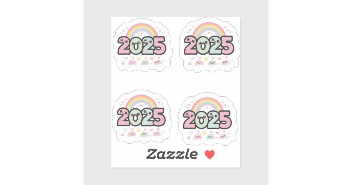 "2025 Sticker Bliss" | Zazzle