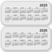 2025 Transparent 2026 Calendar by Janz Sticker | Zazzle