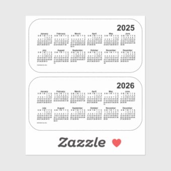 2025 Transparent 2026 Calendar by Janz Sticker | Zazzle