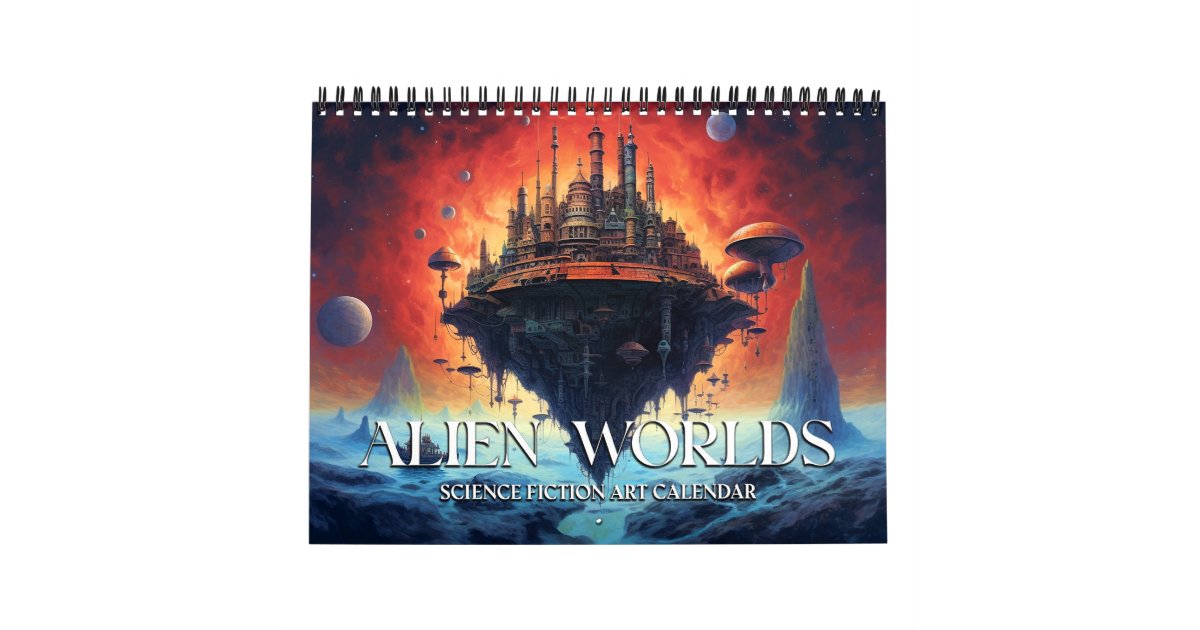 2026 Alien Landscapes Science Fiction Calendar | Zazzle