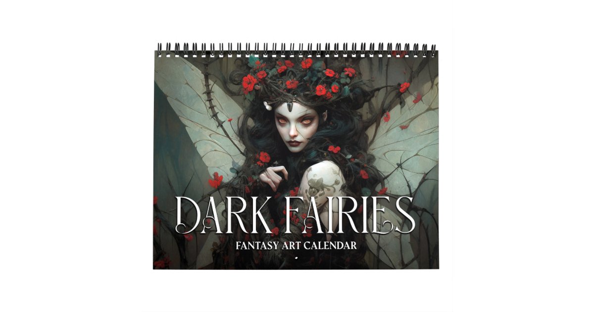 2026 Dark Fairies Fantasy Art Calendar | Zazzle
