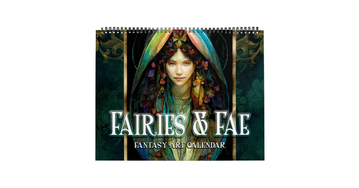 2026 Fairies & Fae 2 Fantasy Art Calendar | Zazzle
