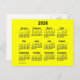 2026 Yellow Mini Calendar by Janz Postcard | Zazzle