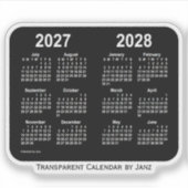2027-2028 Transparent Neon Calendar by Janz Sticker | Zazzle