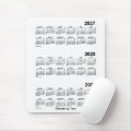 2027-2029 White 3 Year Calendar by Janz Mouse Pad | Zazzle