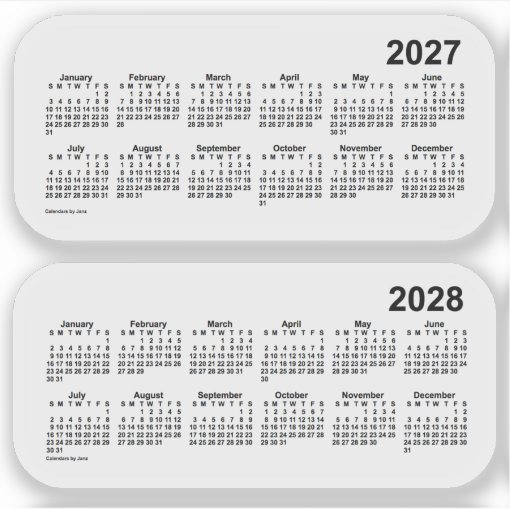 2027 Transparent 2028 Calendar by Janz Sticker | Zazzle
