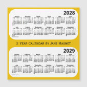 2028-2029 Gold 2 Year Calendar by Janz | Zazzle