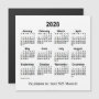2028 White Calendar by Janz 5x5 Magnet | Zazzle