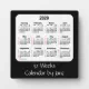 2029 Black 52 Weeks Calendar by Janz Plaque | Zazzle