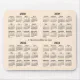 2030-2033 Antique White 4 Year Calendar by Janz Mouse Pad | Zazzle