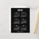 2030 Neon White 6 Month Mini Calendar by Janz Postcard | Zazzle