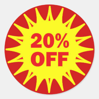 20 Percent Off Stickers | Zazzle
