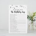 20 Questions about the Birthday Boy Birthday game | Zazzle