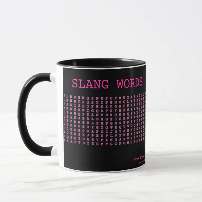 20 Slang Words Cute Word Search Mug | Zazzle
