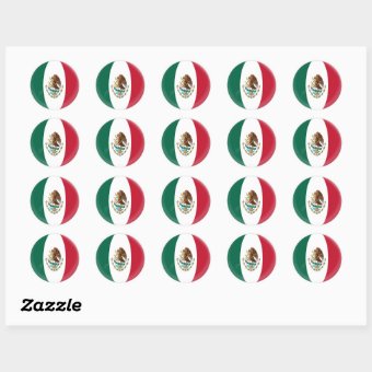 20 small stickers Mexico Mexican flag | Zazzle