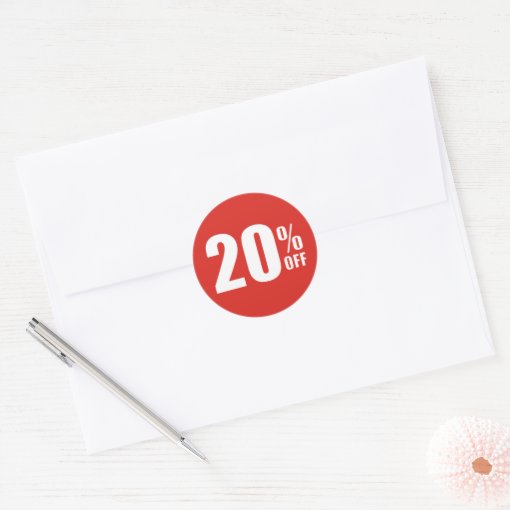20% Twenty Percent OFF Discount Sale Sticker | Zazzle