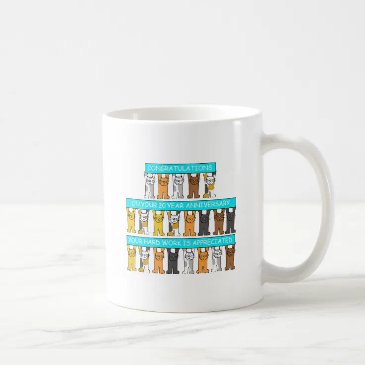 20 Year Work Anniversary Congratulations Coffee Mug | Zazzle