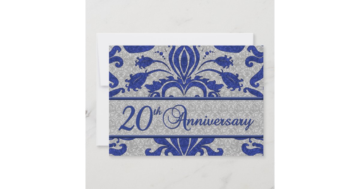 20th Anniversary Business Announcement Blue | Zazzle