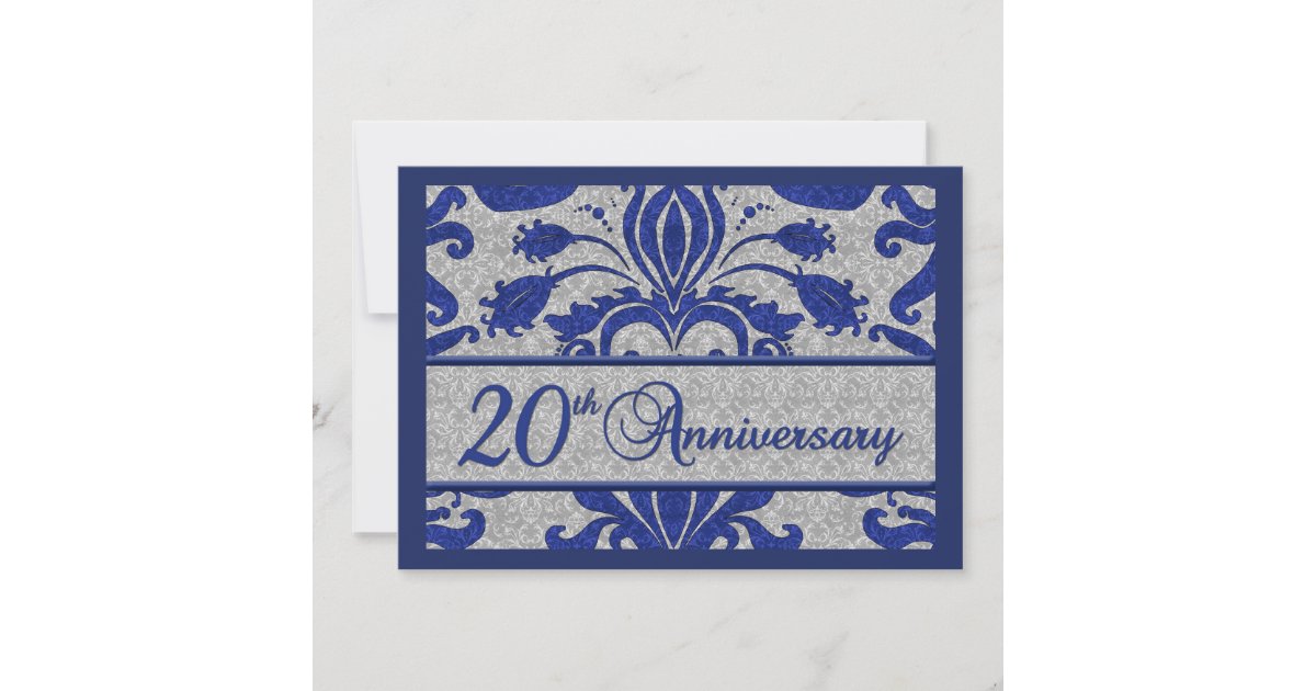 20th Anniversary Business Announcement Blue | Zazzle